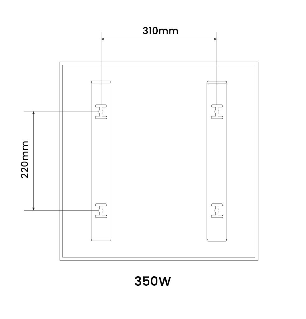 350W Solis Wi-Fi Slim Infrared Panel Heater With Temperature Sensor Ea ...
